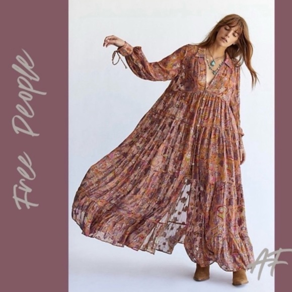 Free People | Dresses | Free People Paisley Maxi Dress | Poshmark
